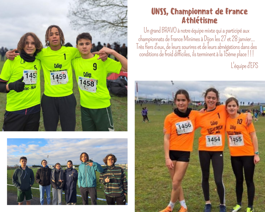 Un grand Merci à nos champions ! - Collège Duguay Trouin